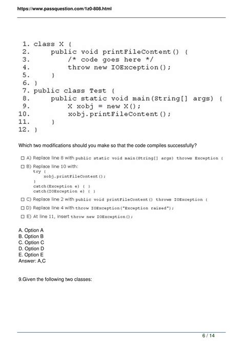 ppt passquestion 1z0 808 java se 8 programmer i exam questions