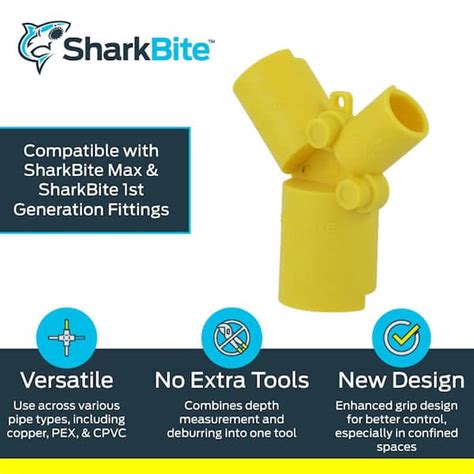Sharkbite Insertion Depth And Pipe Deburring Tool Ur702a The Home Depot