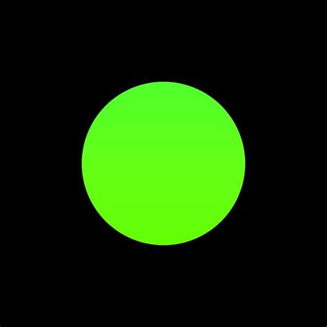 Create A Vibrant Green Circle On A Black Background Green Glowing