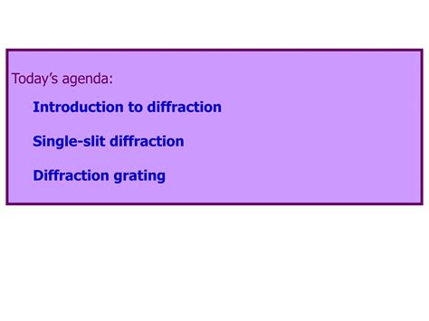 Lecture Note Optics On Diffraction 28ppt