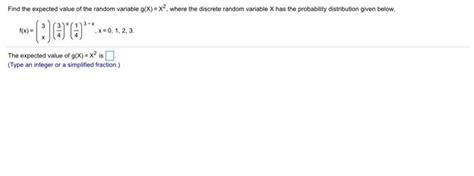 Solved Find the expected value of the random variable | Chegg.com