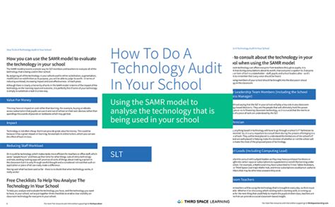Free How To Do A Technology Audit In Your School Using Samr