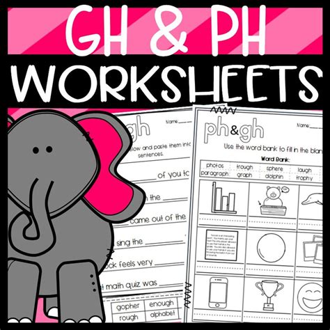 Ph And Gh Worksheets Cut And Paste Sorts Cloze Read And Draw And