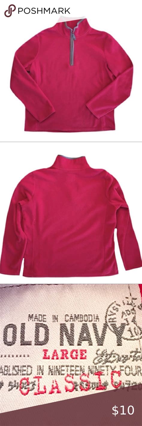 Sale•• Old Navy Mens Red Half Zip Long Sleeve Sweatshirt Old Navy