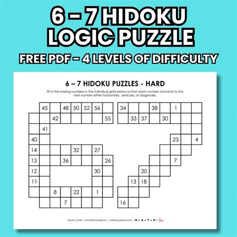 6 7 Integer Square Search Puzzles Math Love