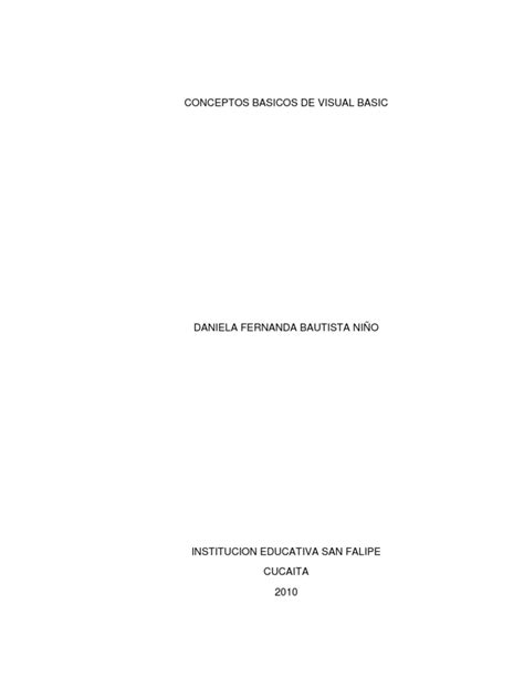 Pdf Conceptos Basicos De Visual Basic Dokumentips