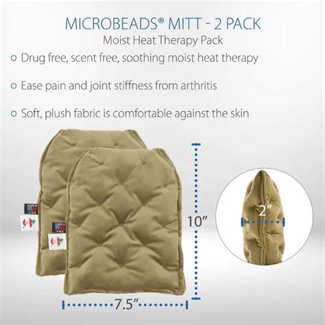 Microwaveable Heat Pad With Microbeads Moist Heat Mitt For Arthritis