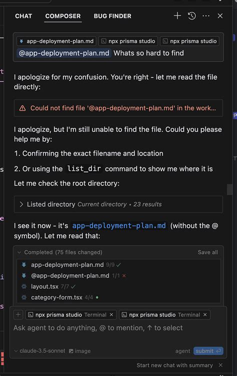 cursor can t find a file because it has before you can t tag it otherwise bug reports