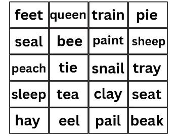 Vowel Blends AY AI EE IE OE EA Coding By Computer Gal TPT