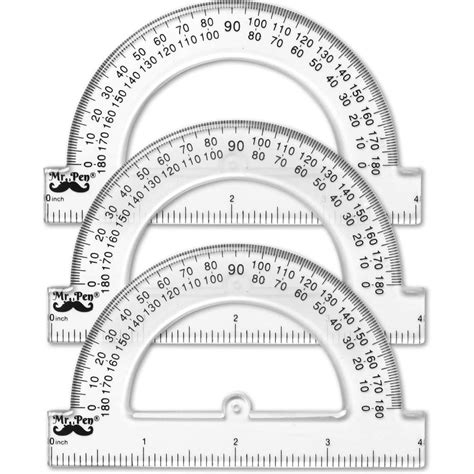Mr Pen Protractor 6 Inches Protractor With Swing Arm Pack Of 33