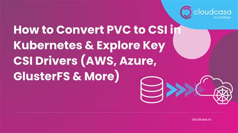 how to convert pvc to csi in kubernetes and explore key csi drivers aws