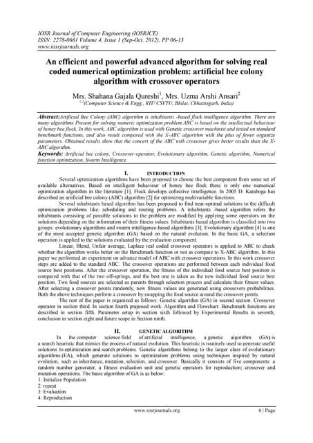 An Efficient And Powerful Advanced Algorithm For Solving Real Coded Numerical Optimization