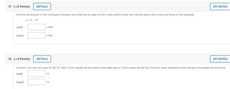 solved find the dimensions of the rectangle of largest area