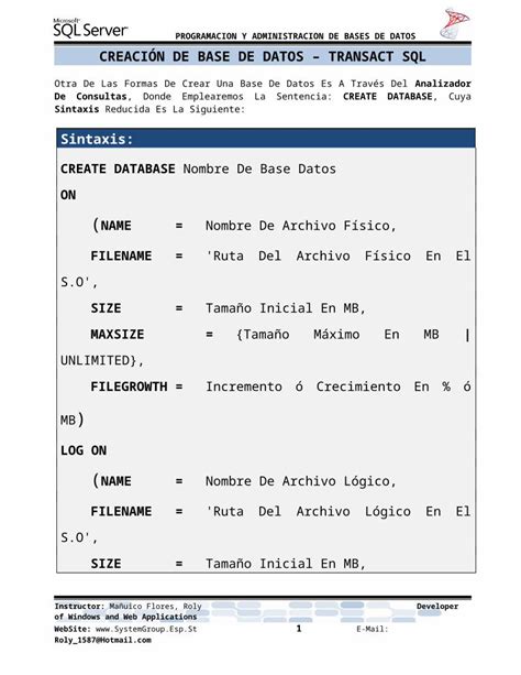 docx sintaxis de creación de base de datos transact sql dokumen tips