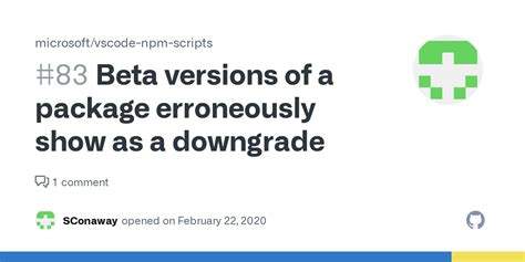 Beta Versions Of A Package Erroneously Show As A Downgrade · Issue 83