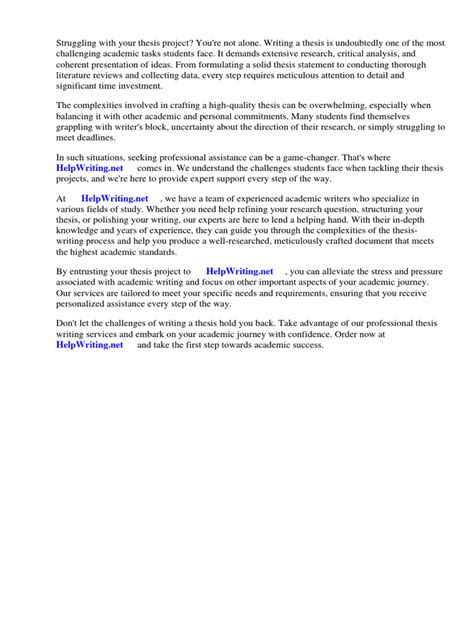 Thesis Project Pdf
