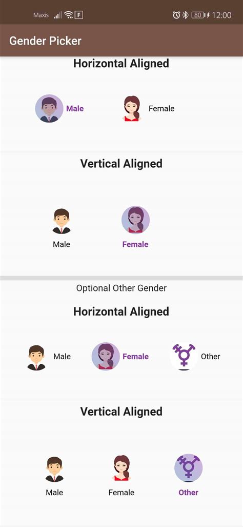Genderpicker Flutter Package In Avatar Profile Picture And Chat Heads
