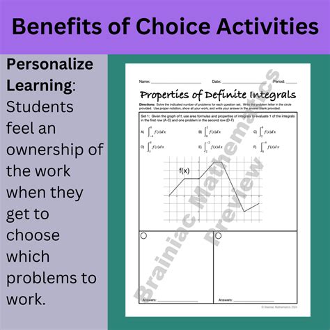 integration techniques choice activity workbook classful