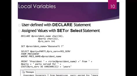 Intro To PL SQL Part Variable And Constructing Statement Dinamically YouTube