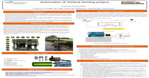 Automation And Design Of Vertical Farm Using Arduino Uno Poster Pdf