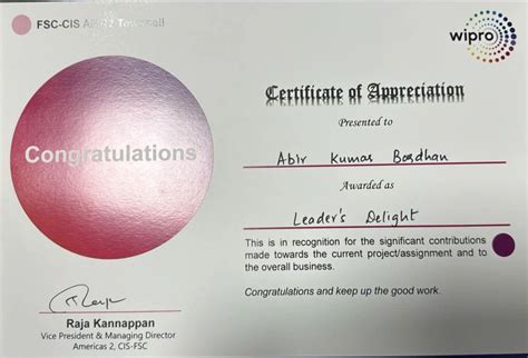 Abir Kumar Bardhan On Linkedin First Post On Linkedin First Award From Wipro