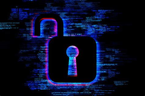 Premium Photo Cybersecurity Concept With A Padlock Icon Illuminated By Code In A Digital Data