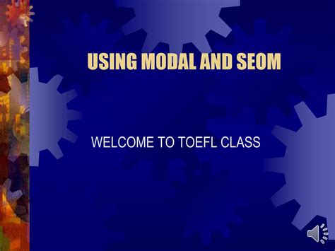 using modal and seom pptx