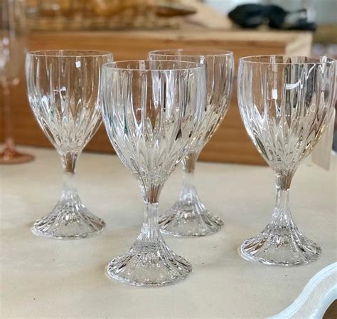 Lead Crystal Wine Goblets Ser Of 4 Antique To Chic Chicago Il