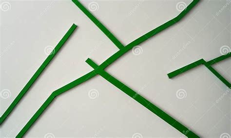 White Background Features Geometric Pattern Intersecting Green Lines Creating Sense Depth And