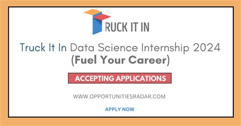 truck it in data science internship 2024 fuel your career