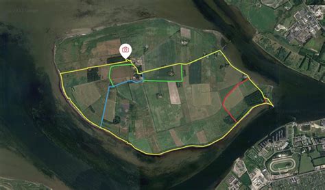 Vandreruter På Egholm Kort Over De 4 Ture