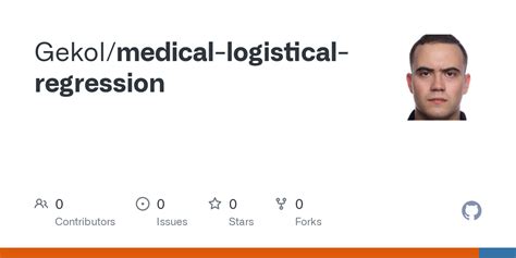 Github Gekolmedical Logistical Regression
