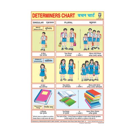 Determiners Cut And Paste Educational Chart Paper Aamantran Stores