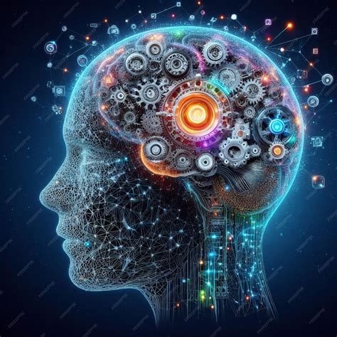 Artificial Intelligence Brain A Human Brain With Ai Brain Ai Human