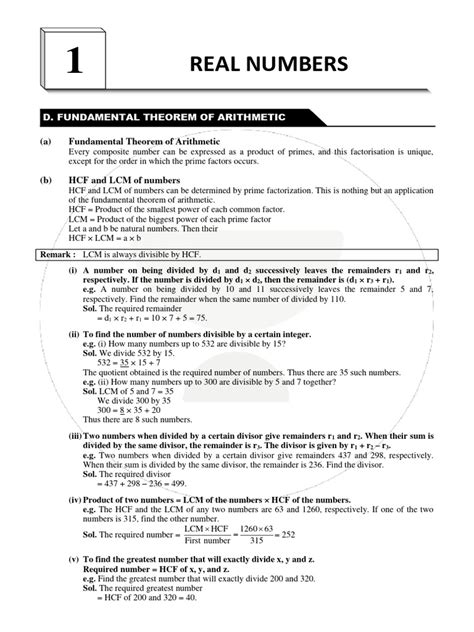 All Cases Of Hcf And Lcm Pdf Factorization Numbers