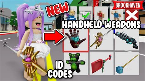 New Secret Handheld Weapons With Id Codes For Brookhaven 🏡rp 🤯🤩