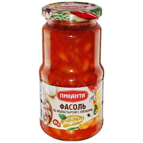 Купить фасоль пиканта по монастырски с овощами 470г стекло с доставкой ...