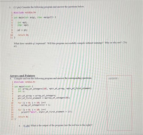 3 12 Pts Consider The Following Program And Answer