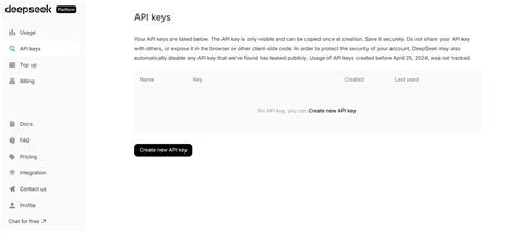 Deepseek APIの使い方 R V スクリーンショット付きステップバイステップガイド