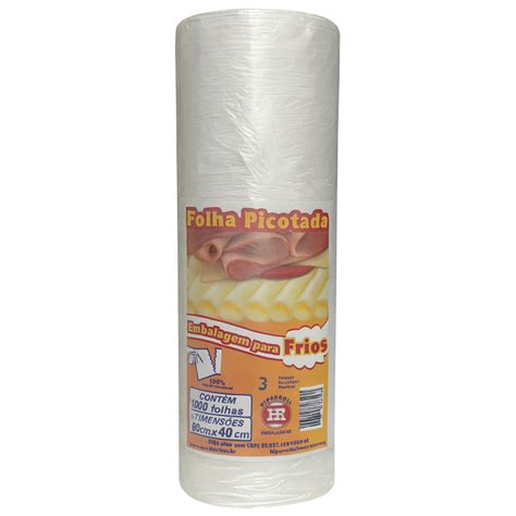 Bobina Picotada Para Frios 30x40 Filme Folha Com 1000un Multpel