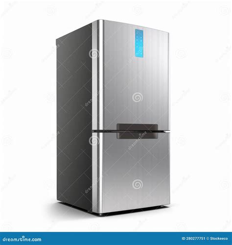 Refrigerator 3d Rendering In Machine Age Aesthetics Stock Illustration Illustration Of