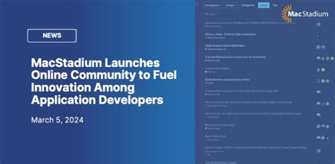 Macstadium On Linkedin Macstadium Launches Online Community To Fuel Innovation Among Application