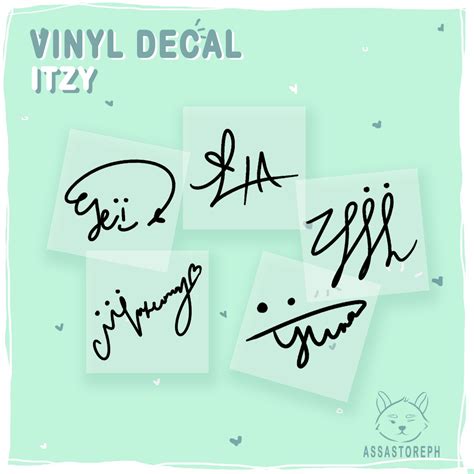 Itzy Signature Decal Waterproof Sticker Assastoreph Shopee Philippines
