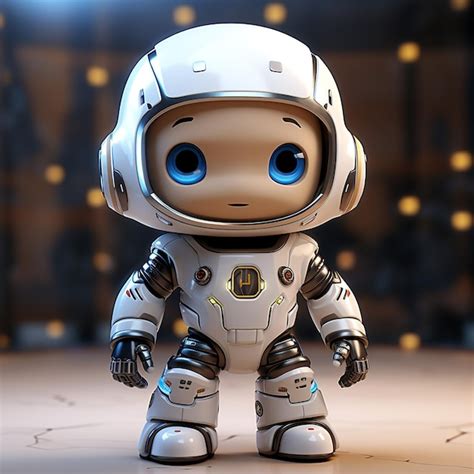 Premium Ai Image A Cute Ai Bot Futuristic Style Friendly Highest Detail