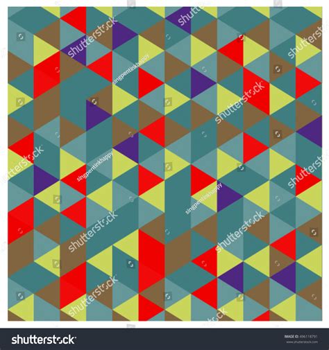 Vector Abstract Geometric Cube Triangle Angular Stock Vector Royalty