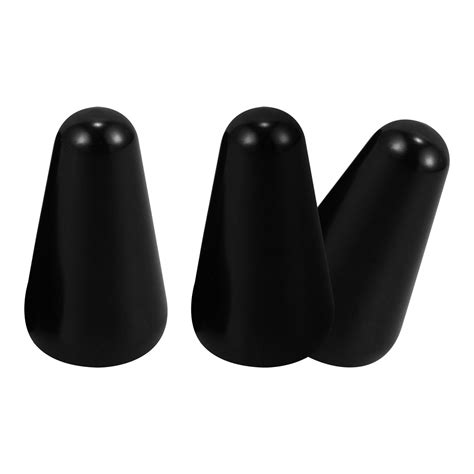 Homemaxs Guitar Toggle Tips Knobs Replacement Parts For Electric Guitar 3 Pieces Black Brass And