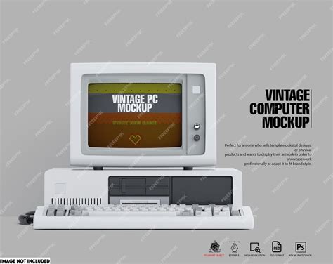 Premium Psd Vintage Pc Mockup