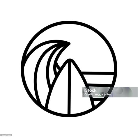 벡터 일러스트 레이 션 서핑 테마 배지 디자인 티셔츠 프린트 포스터 스티커 및 기타 용도 Surfing Event에 대한 스톡 벡터 아트 및 기타 이미지 Istock