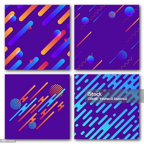 추상적인 기하학적 배경 설정 합니다 현대 동적 패턴입니다 동그라미 파도와 둥근된 대각선 패턴에 대한 스톡 벡터 아트 및 기타