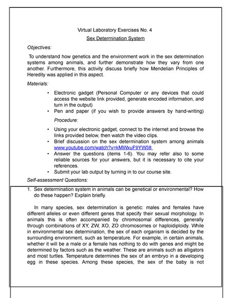 Laboratory Exercise Education Studocu